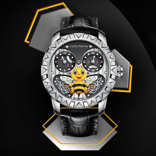 Lucky Harvey | Honey Bee Automatic Watch | Nature-inspired designs ...